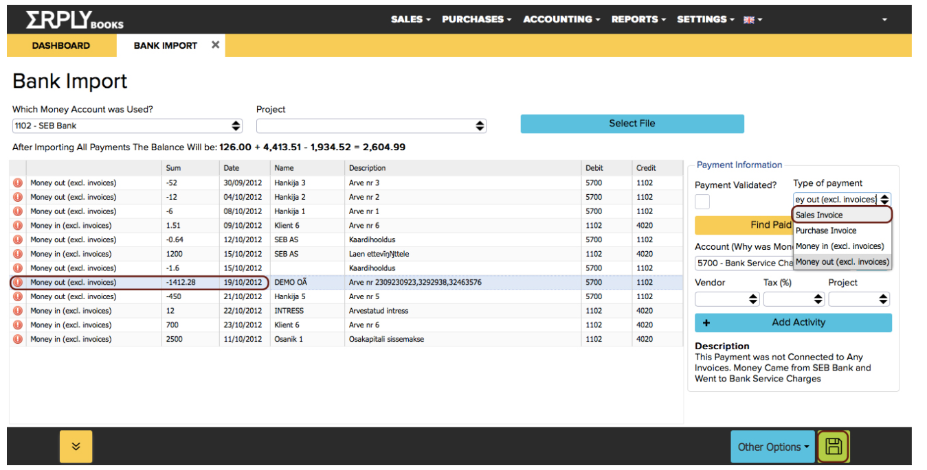 Credit invoices - ERPLY Books Accounting Software