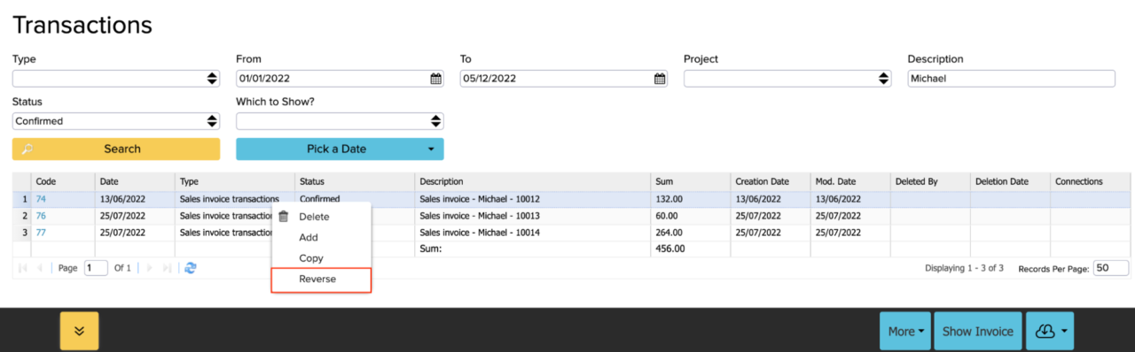 How to make reverse transactions? - ERPLY Books