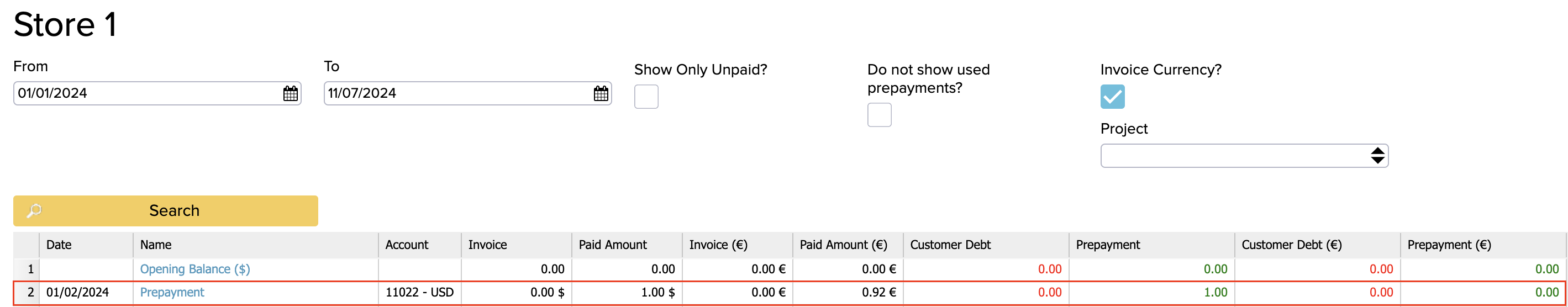 Clearing currency balances - ERPLY Books